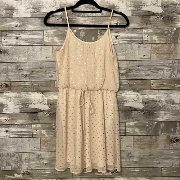 Teenflo | Dresses | Gold Dot Sundress | Poshmark